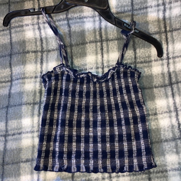 Tops | Stretchy Cropped Tank With Ruffles | Poshmark